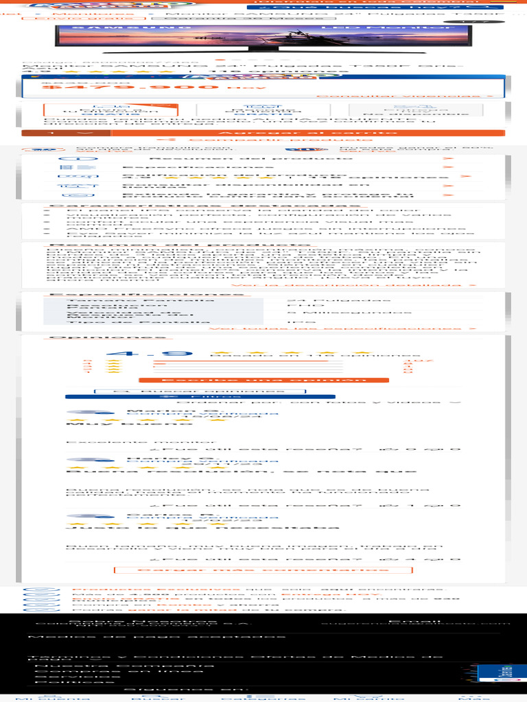Monitor SAMSUNG 24 Pulgadas T350F Gris-Azul Alkosto | PDF
