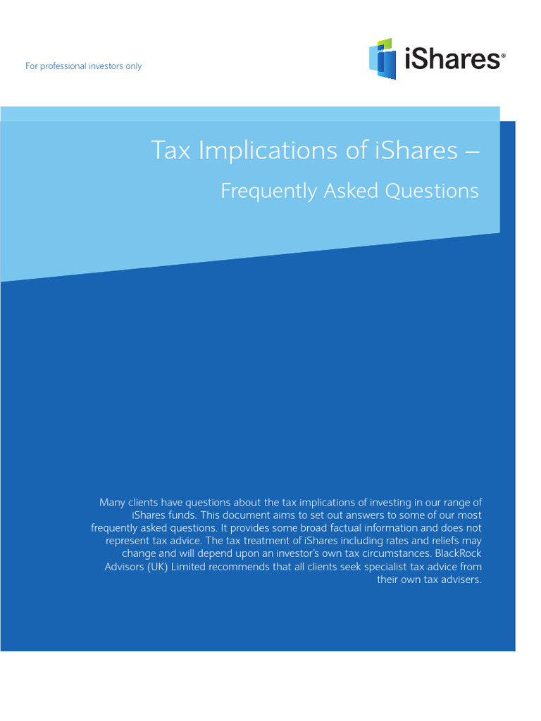 Tax Implications of IShares 0610 - EN | PDF | Taxes | Business