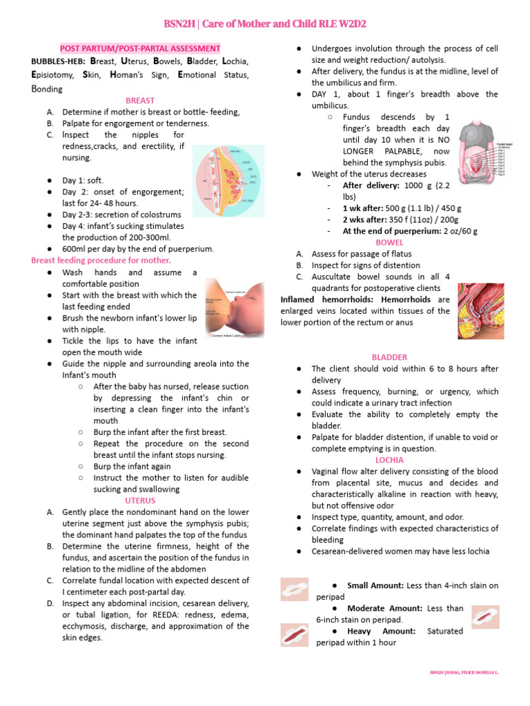 MCN RLE Reviewer | PDF