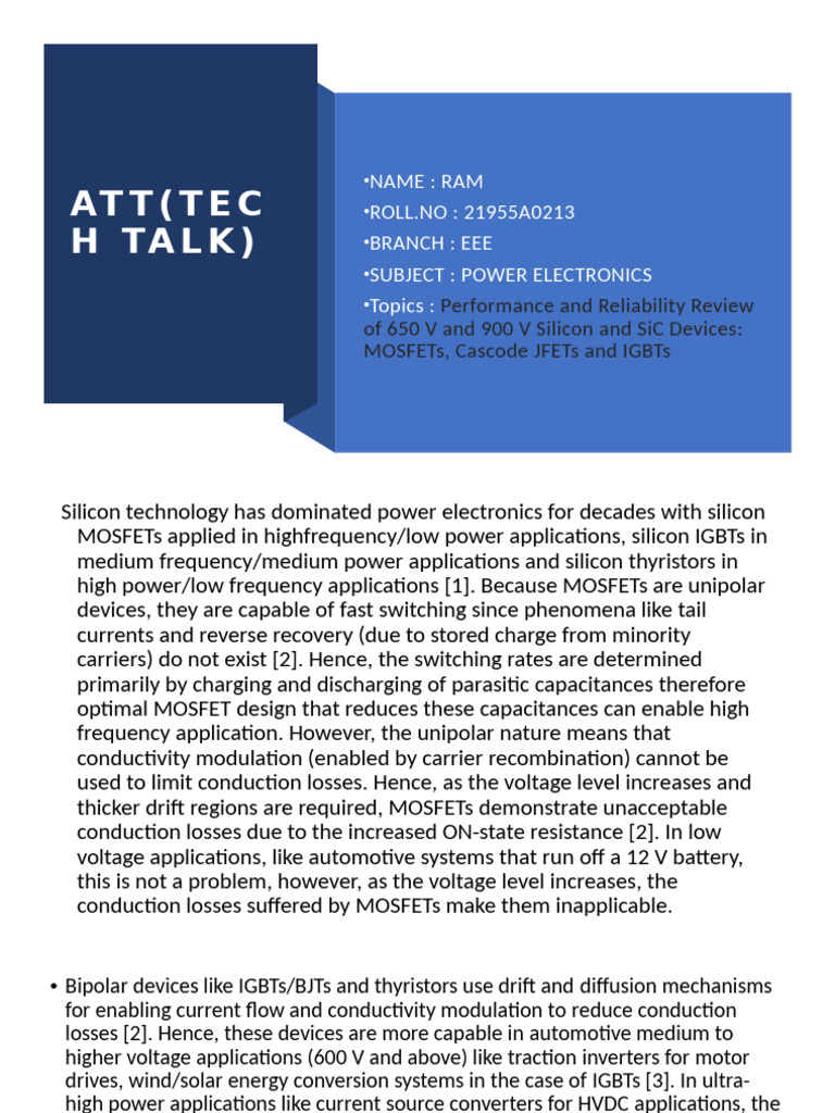 Att (Tec H Talk) : Name: Ram ROLL - NO: 21955A0213 Branch: Eee Subject ...