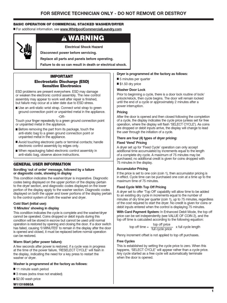 Tech Sheet w11316893 Rev A | PDF