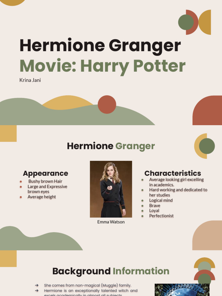 Hermione Granger - Character Analysis-Krina Jani | PDF
