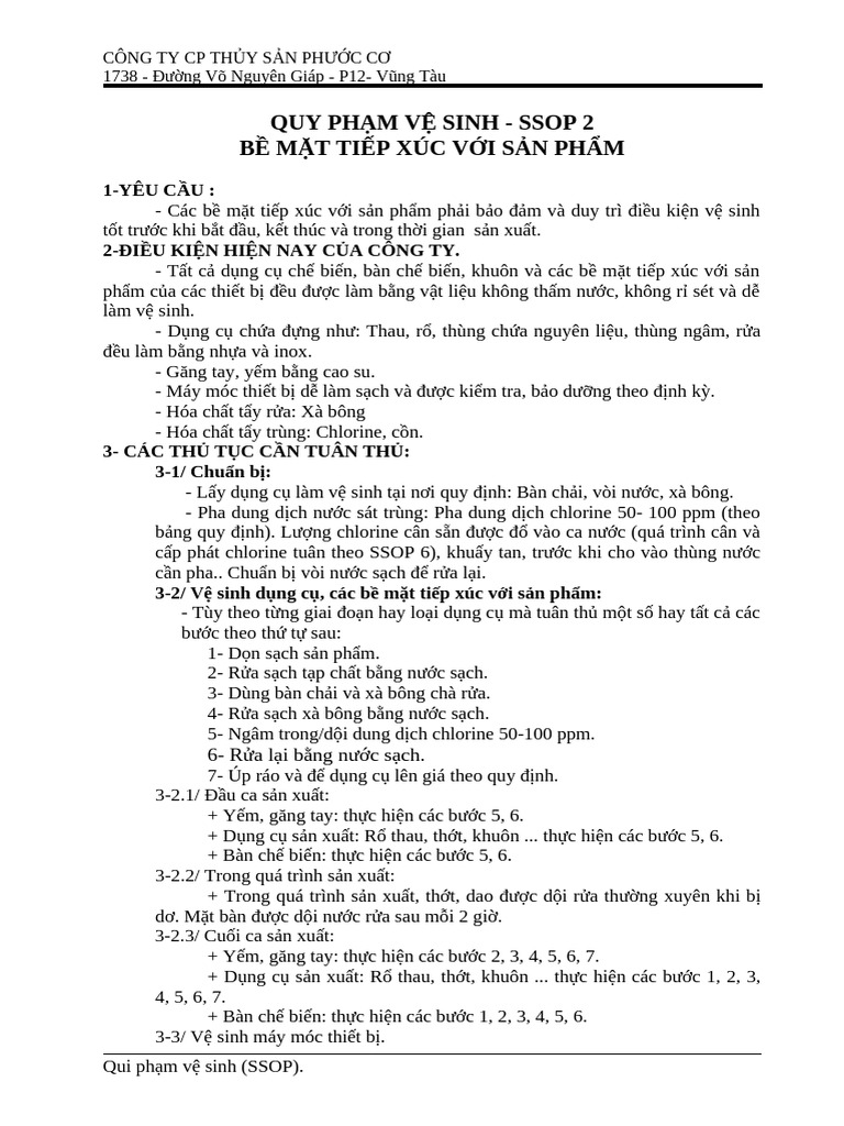 SSOP 2.2020 Bo Sung Kiem Chlorate | PDF