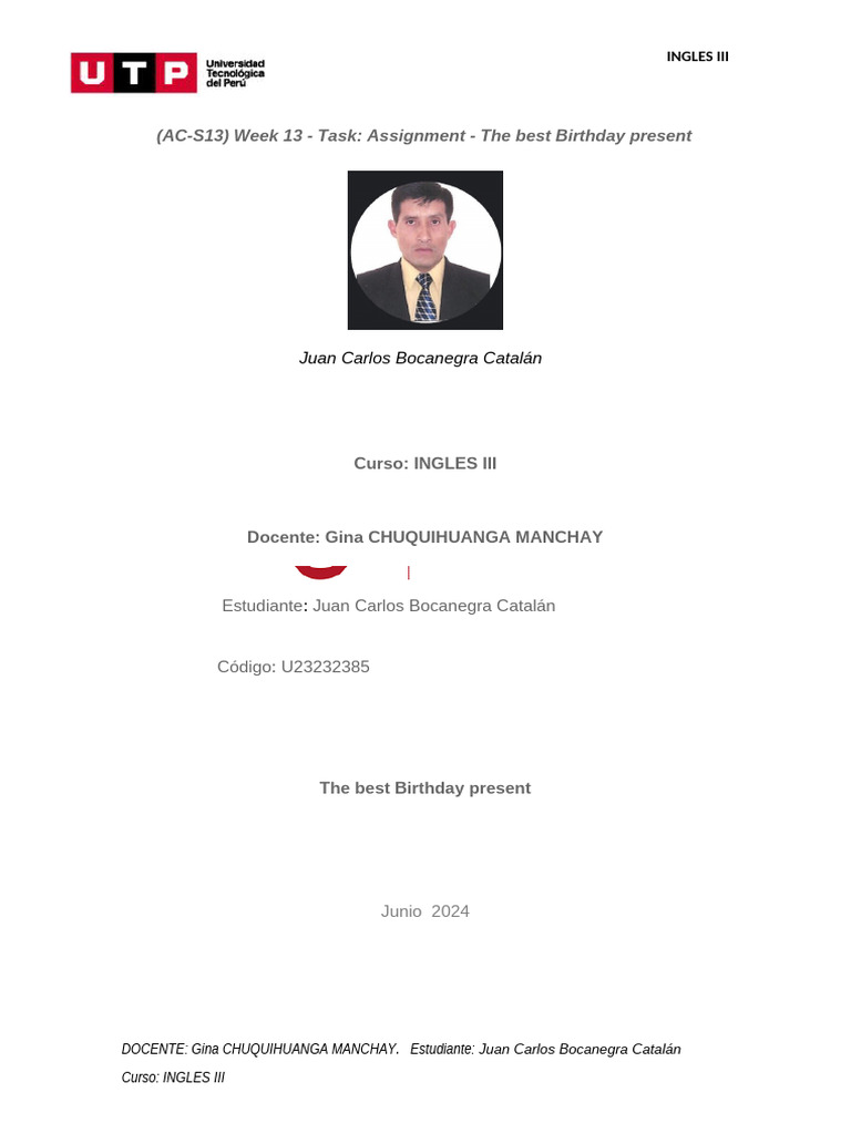 (AC-S13) Week 13 - Task Assignment - The Best Birthday Present 2 | PDF