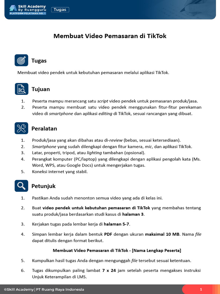 Membuat Video Pemasaran Di Tiktok - Umi Rahayu PDF | PDF