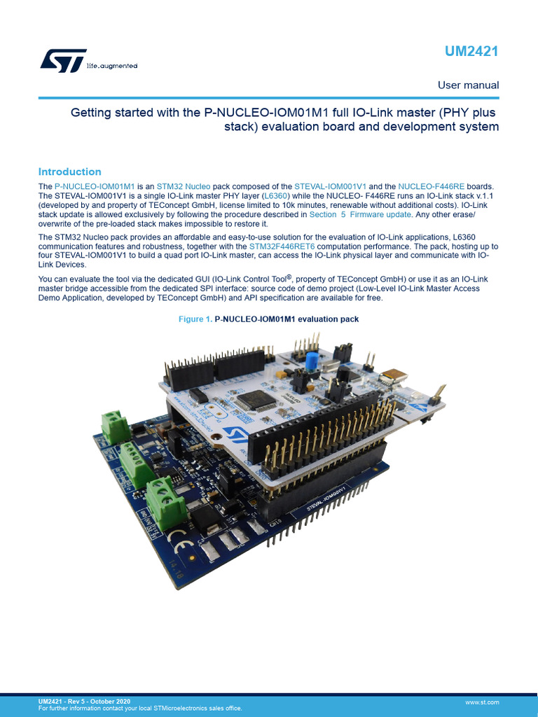Um2421 Getting Started With The Pnucleoiom01m1 Full Iolink Master Phy ... Um2421 Getting Started With The Pnucleoiom01m1 Full Iolink Master Phy ...