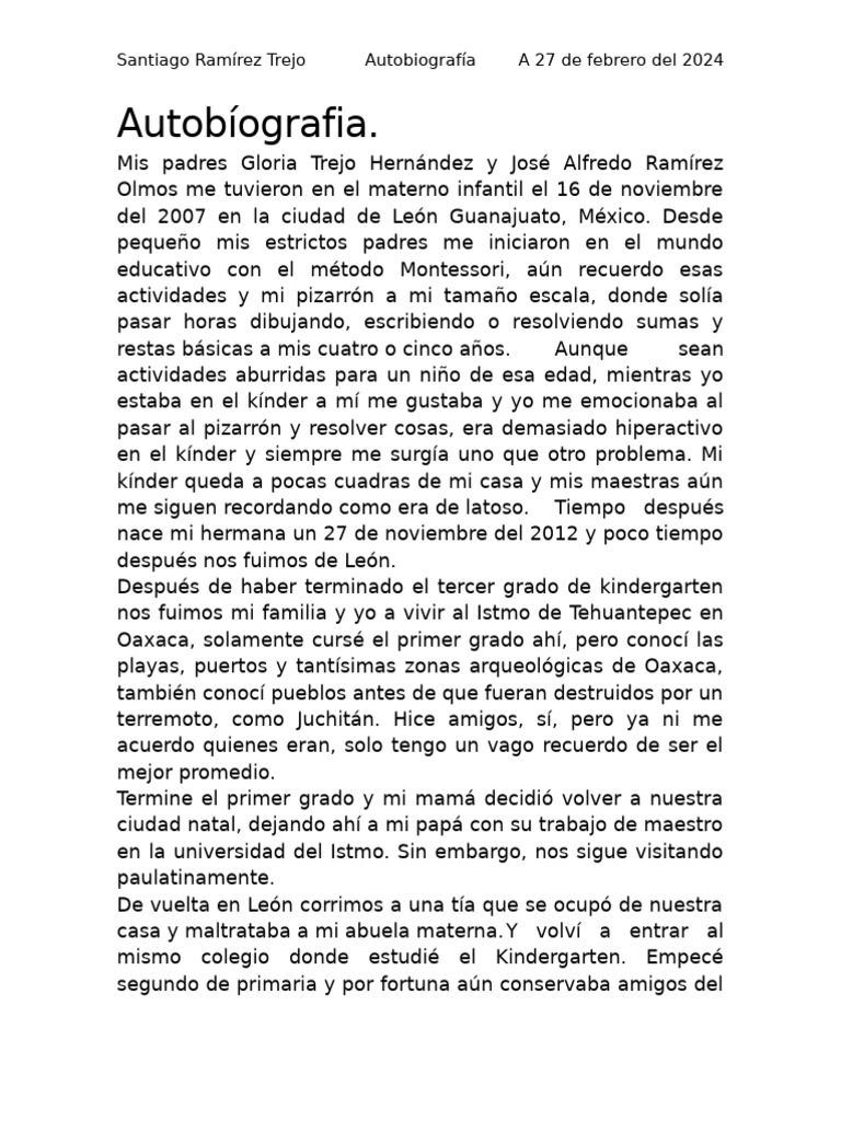Autobíografia | PDF