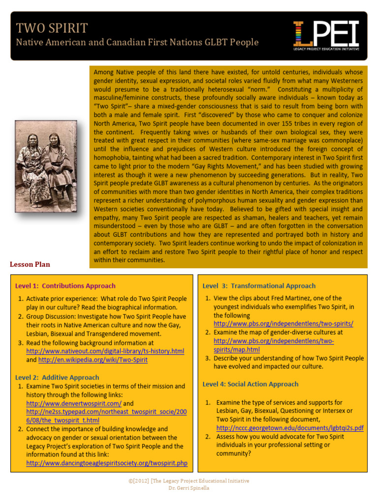 Two Spirit Lesson Plan | PDF
