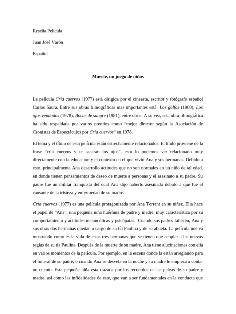 Reseña Película | PDF