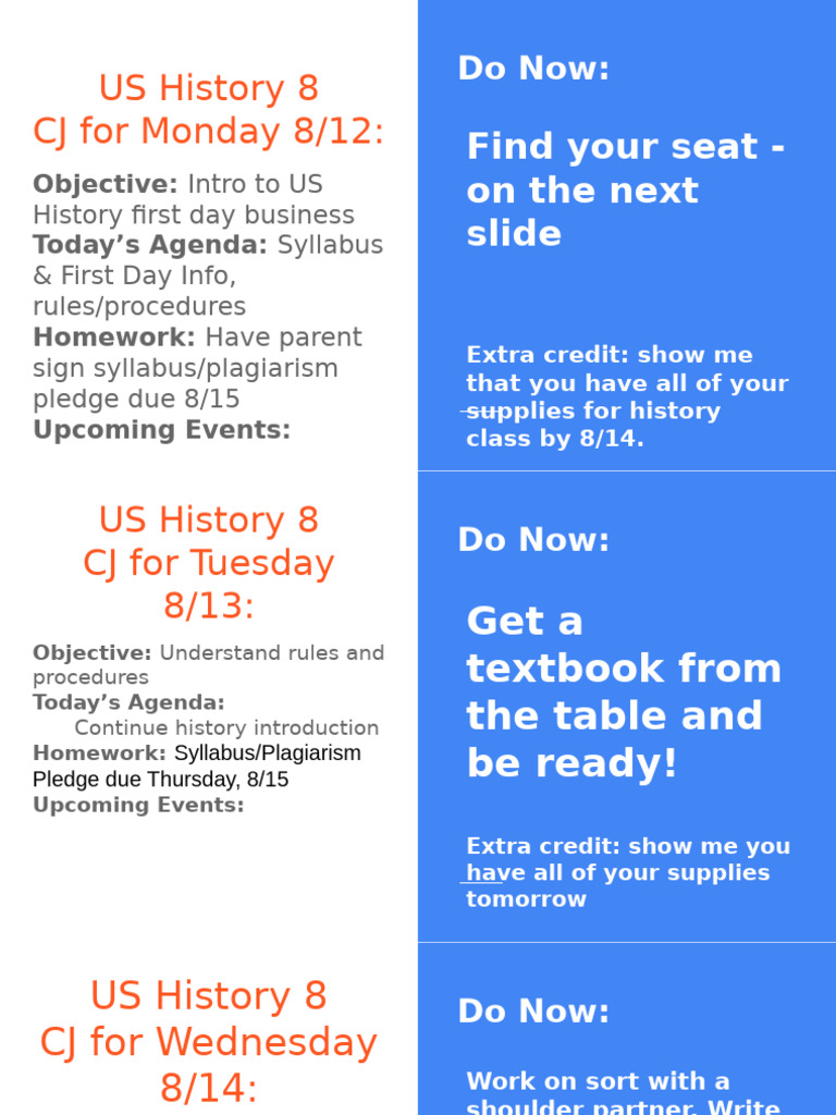 CJs US History Week 1 | PDF
