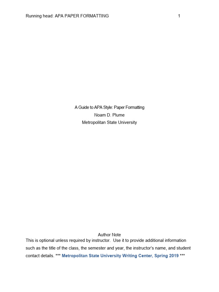 APA Paper Formatting Guide | PDF | Apa Style | Language Arts & Discipline