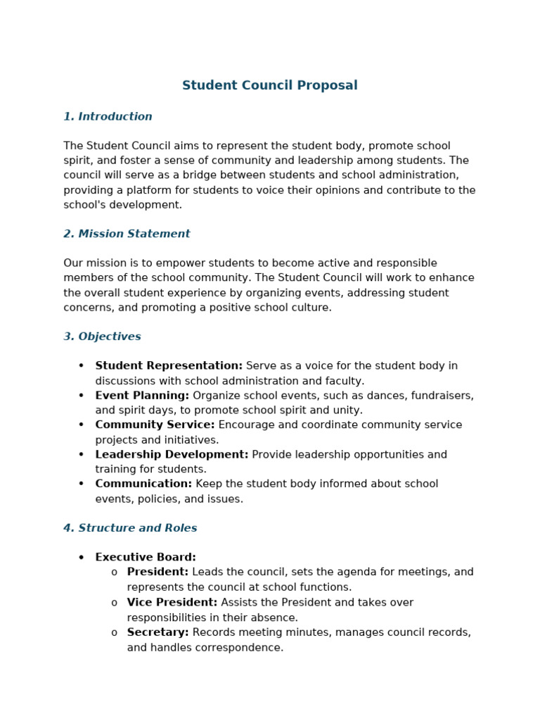 Student Council Secretary Duties