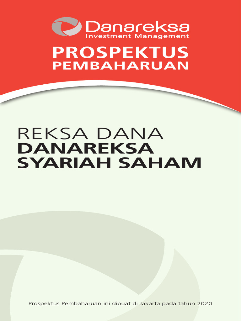 Reksa Dana Danareksa Saham Syariah. | PDF