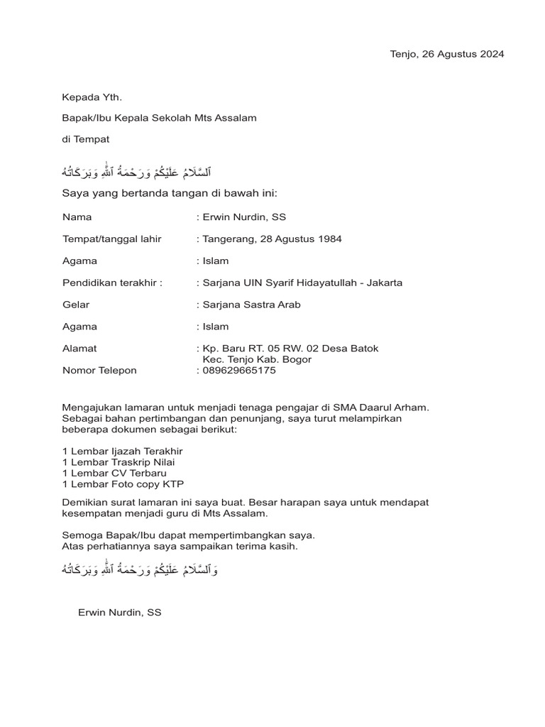 LAMARAN Mts Assalam | PDF