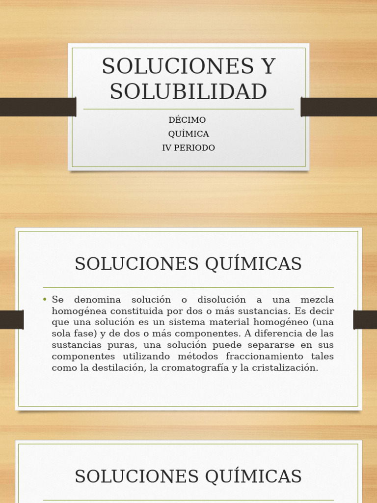 Soluciones y Solubilidad | PDF