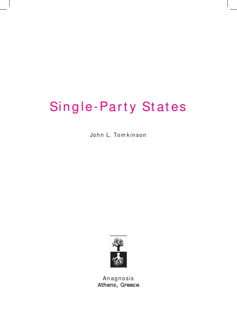 Single-Party States: John L. Tomkinson | PDF | Soviet Union | World ...