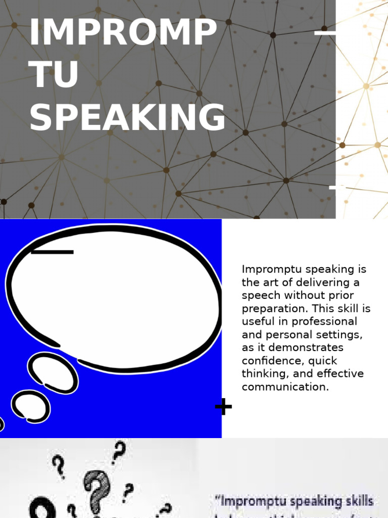 Impromptu Speaking | PDF
