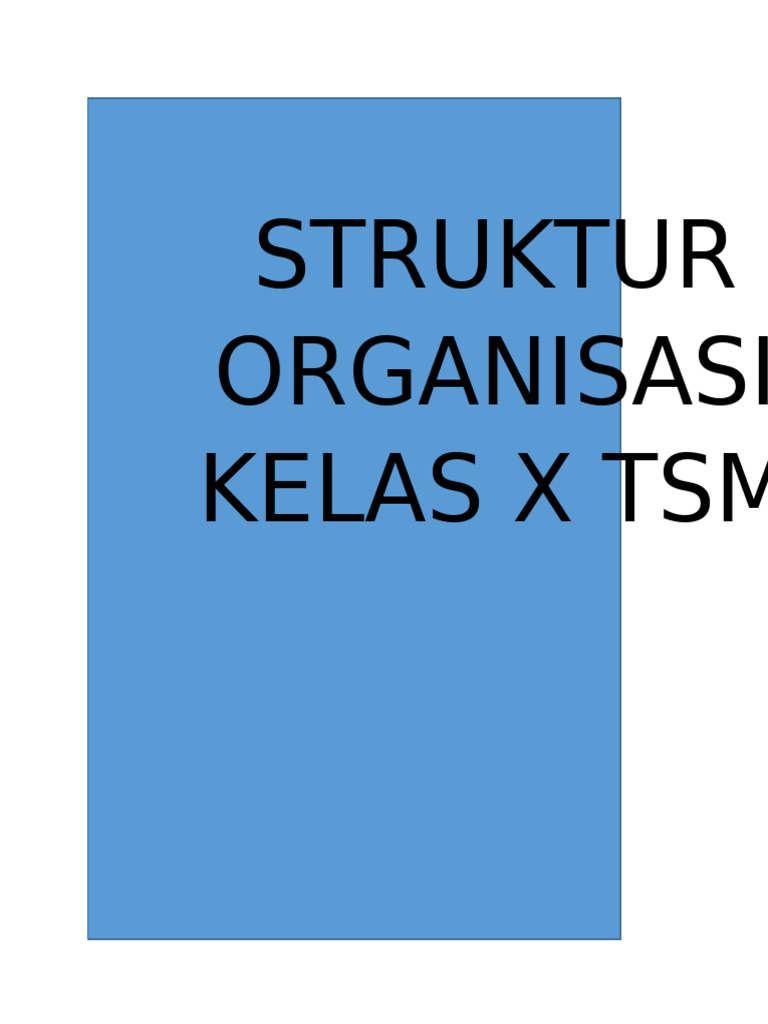Struktur Organisasi Kelas x Tsm 24 | PDF