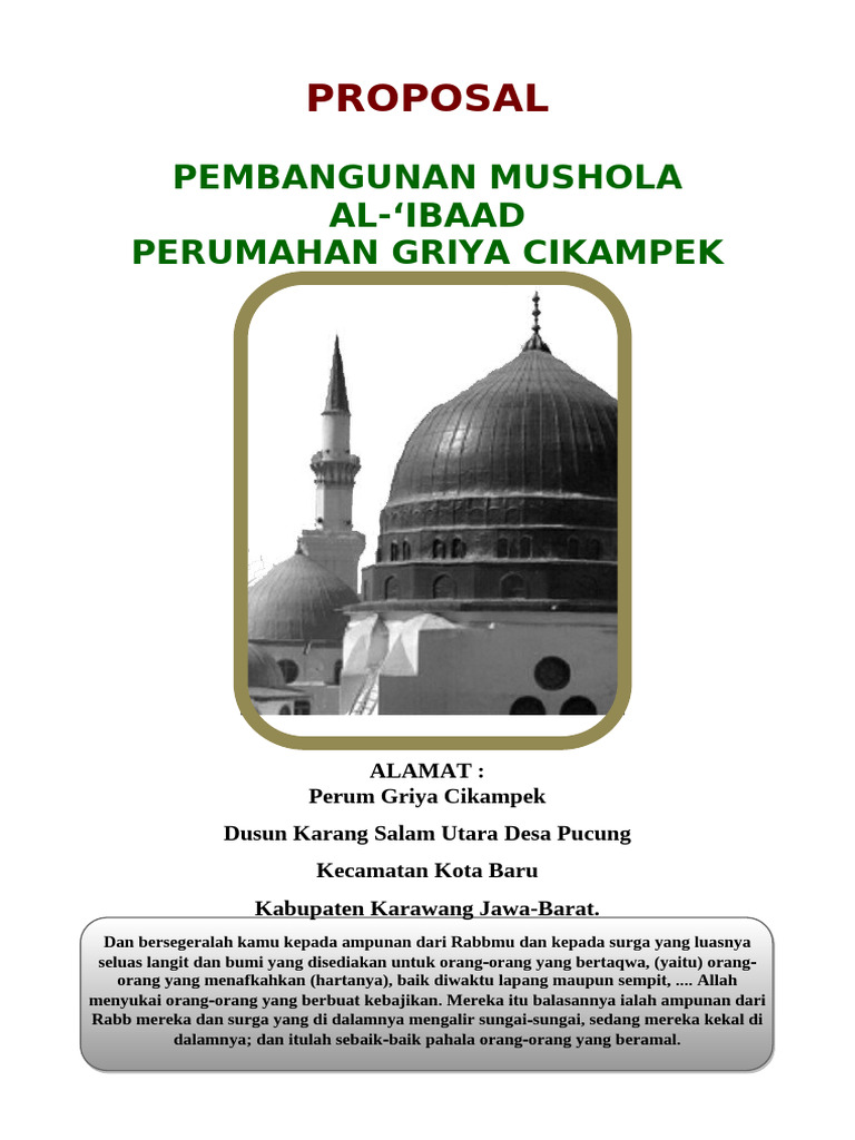 Proposal Mushola | PDF