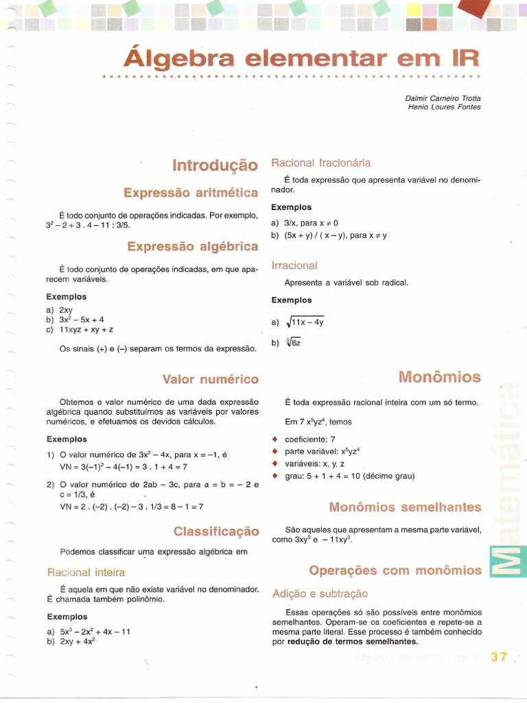 Capitulo 4 - Álgebra Elementar em R | PDF