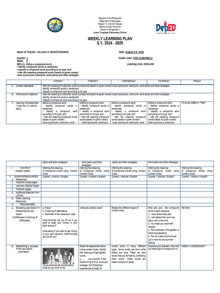 DLL Week 2 Eng V | PDF