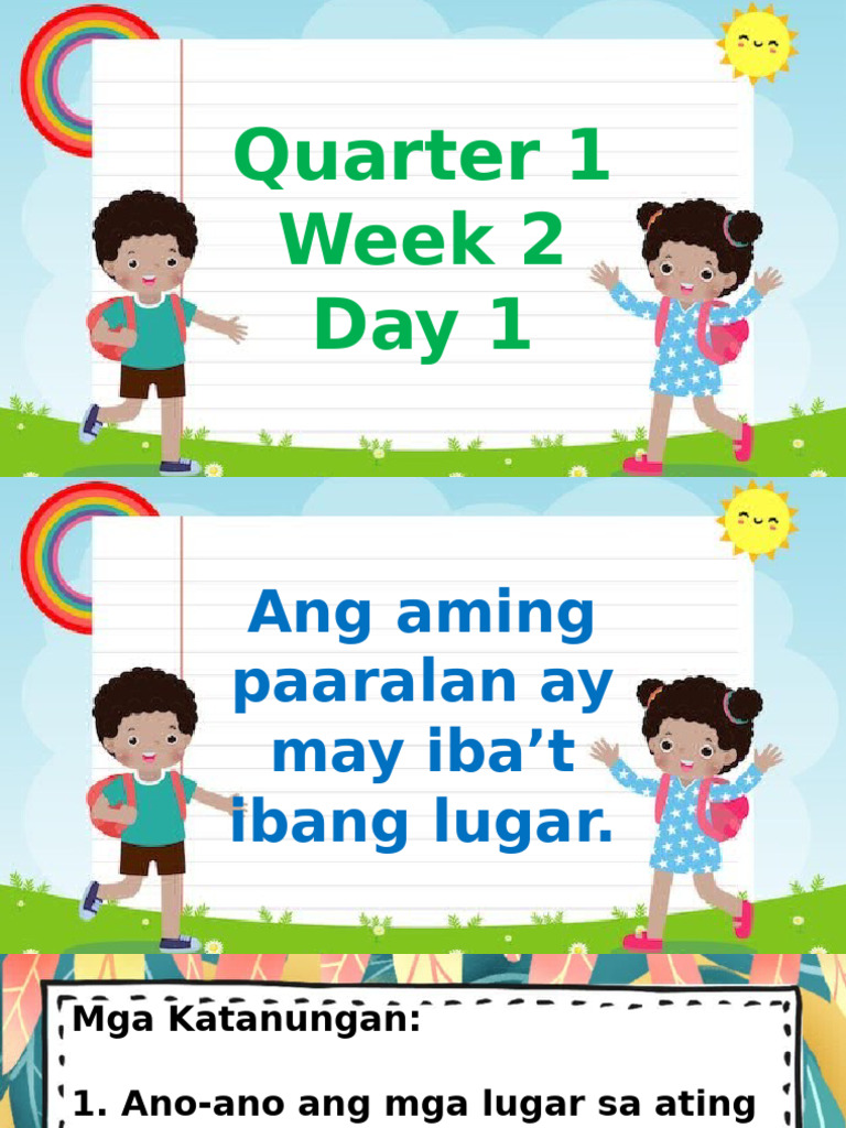 Quarter 1 Week 2 Day 1 | PDF