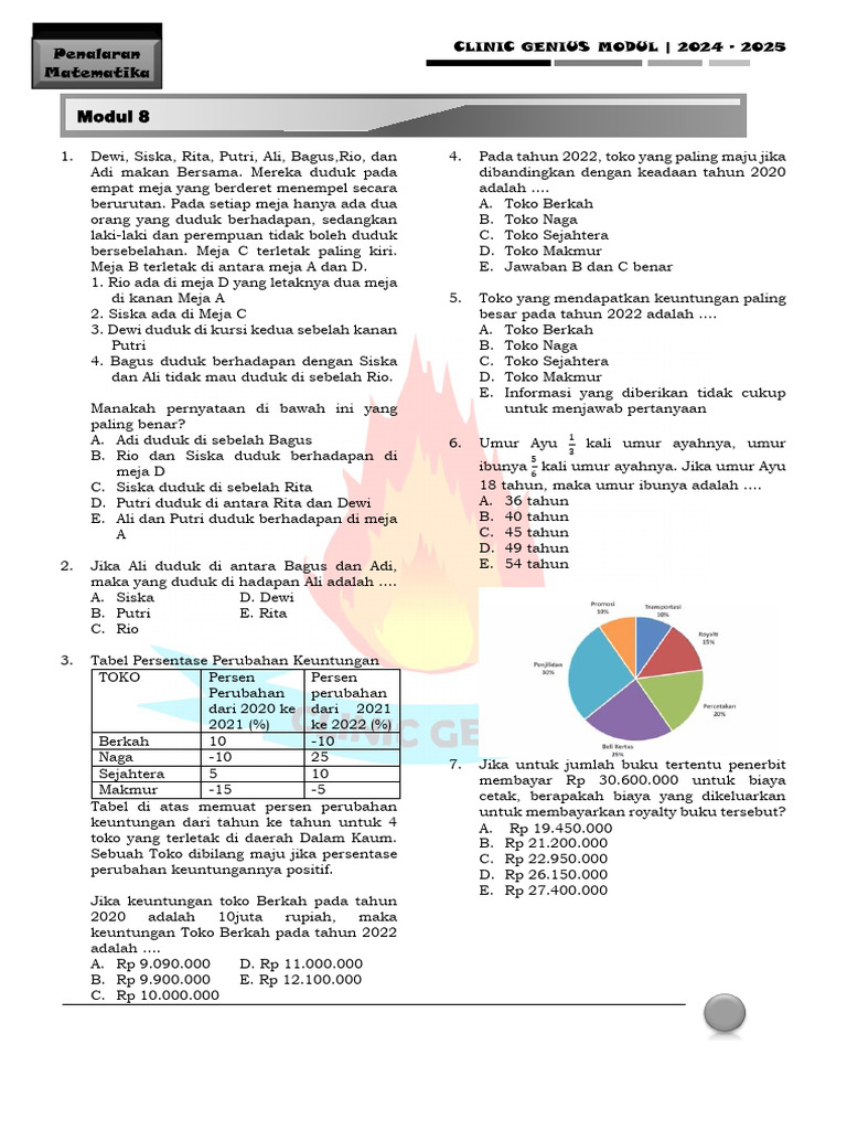Modul 8 - Penalaran Mat - Modul 2425 | PDF