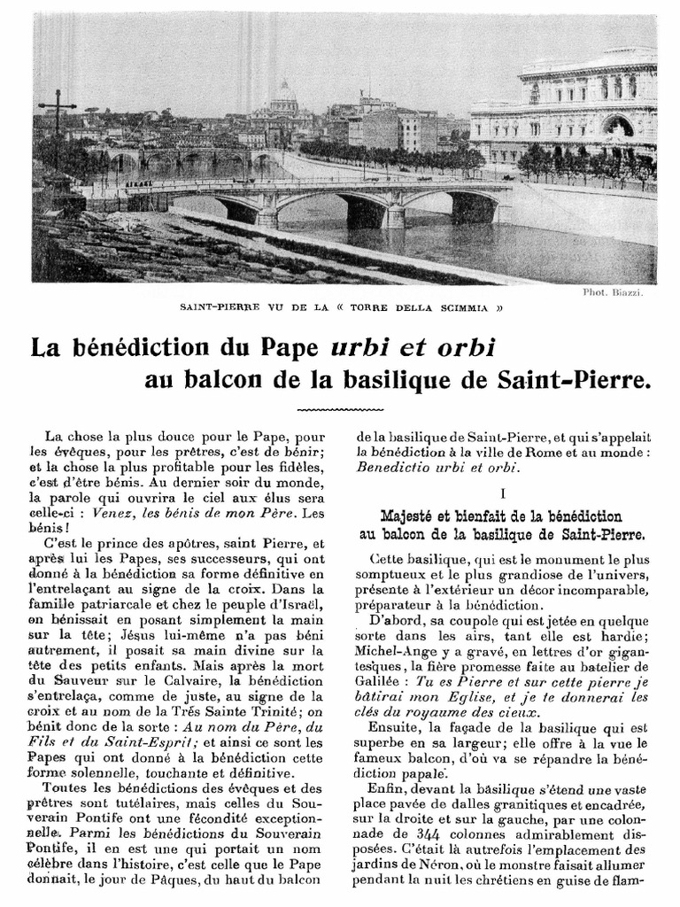 La Benediction Urbi Et Orbi | PDF