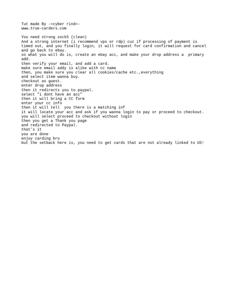 Carding Tutorial 1 | PDF