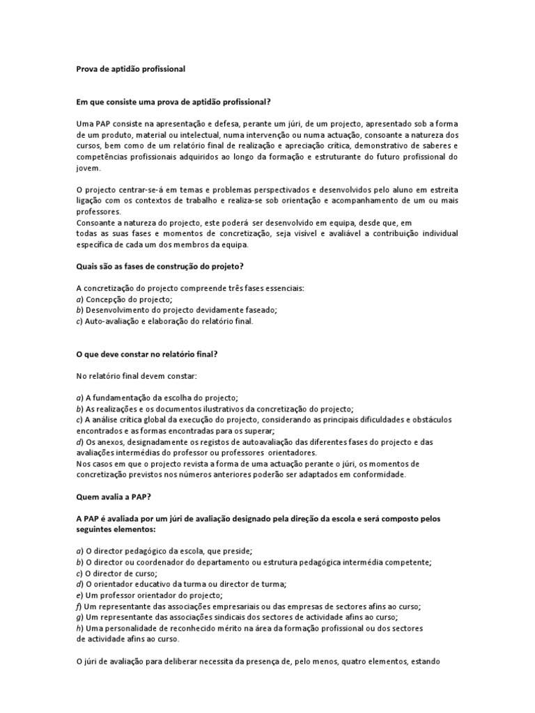 O Que É A PAP | PDF | Pedagogia | Escolas