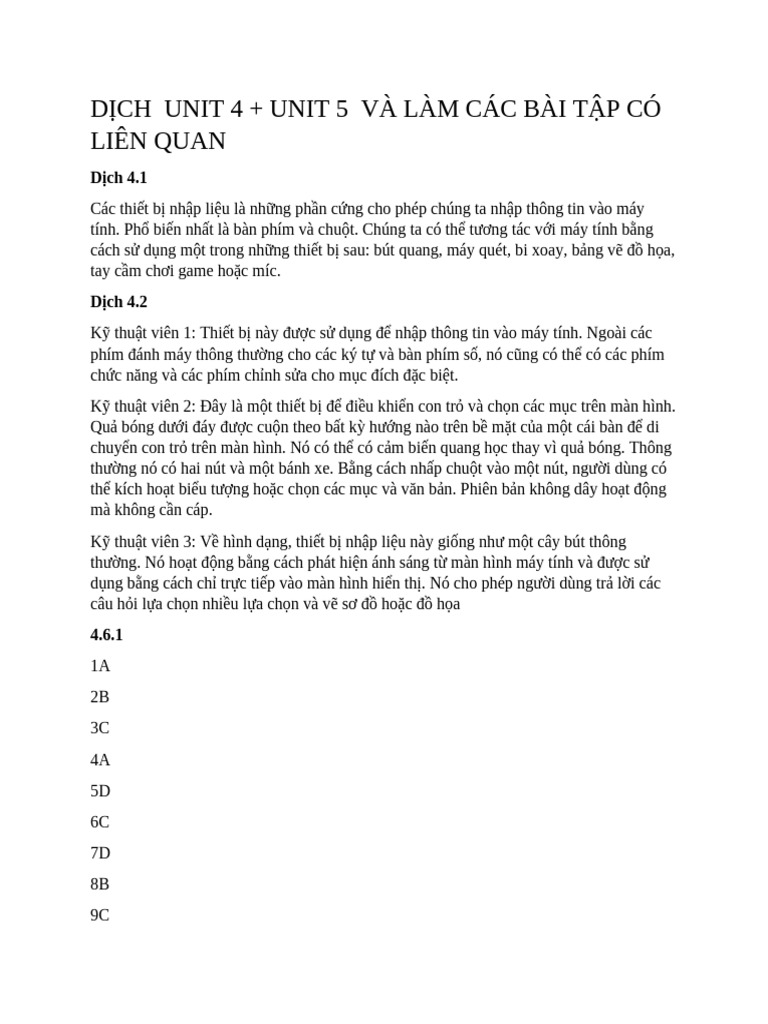 Homework Unit 4 + Unit 5 | PDF