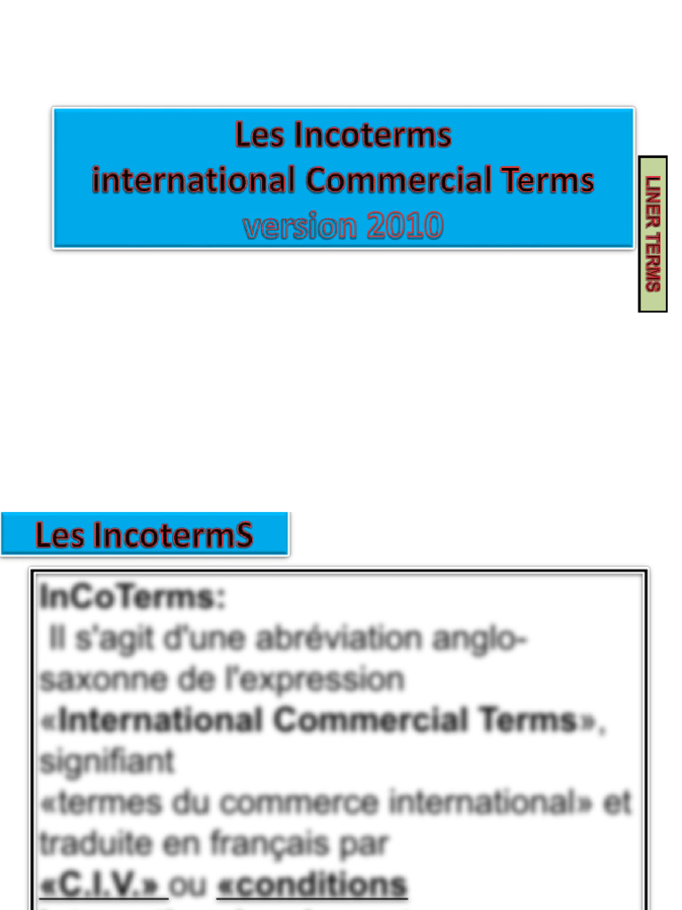 Module Incoterms L1 TL | PDF
