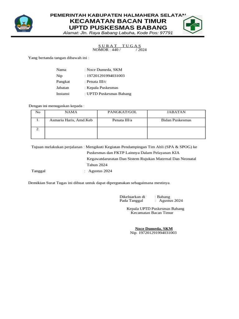 Contoh ST SPPD | PDF