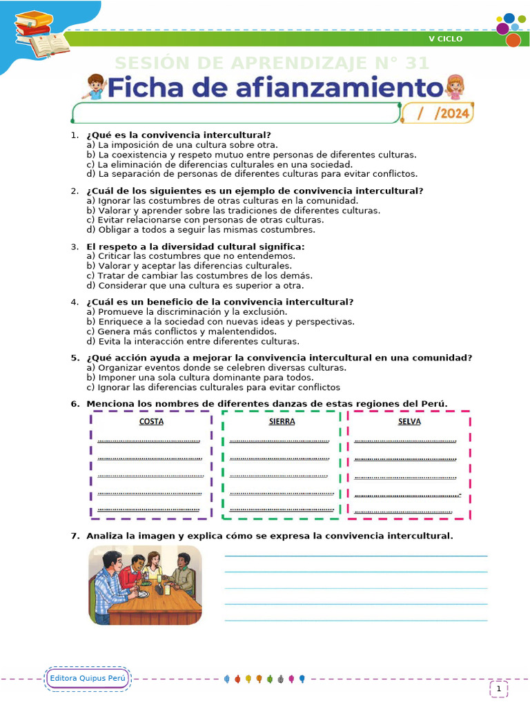 Anexo de Sesiones de Aprendizaje - Semana 4 - UD VI-2 | PDF