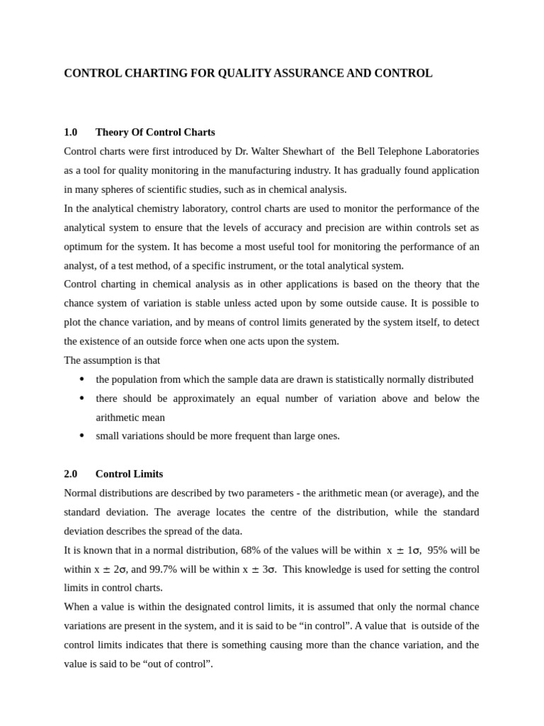QA Control Charting - 1 | PDF