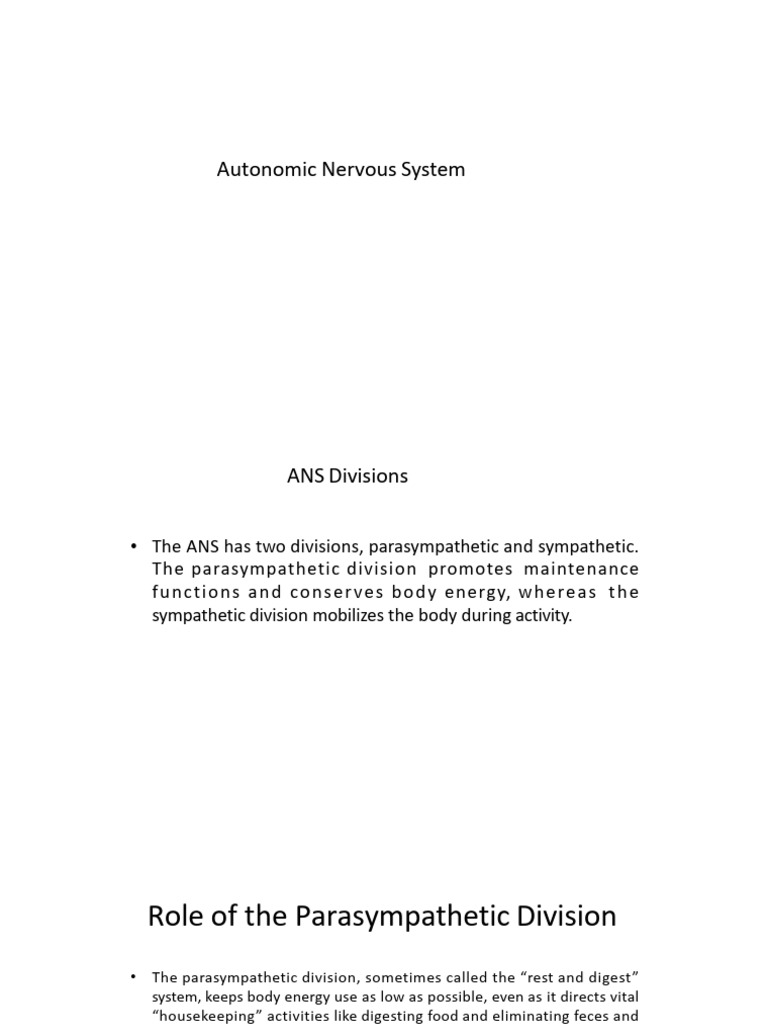 ANS and PNS | PDF