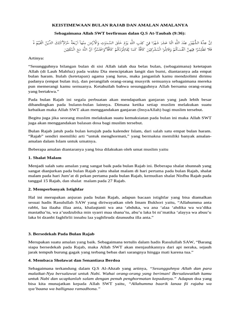 Sebagaimana Allah SWT Berfirman Dalan Q | PDF