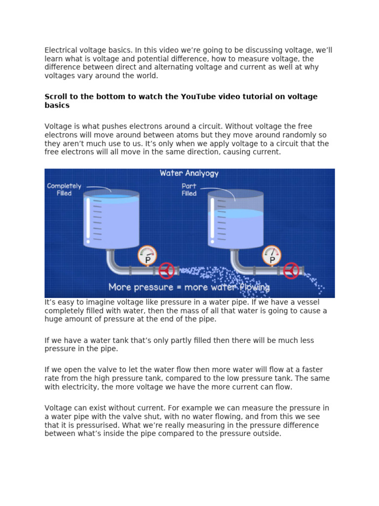 Voltage Explained | PDF