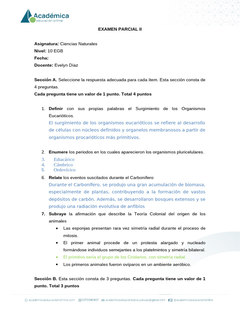 Examen Décimo tercer parcial febrero 2024 | PDF