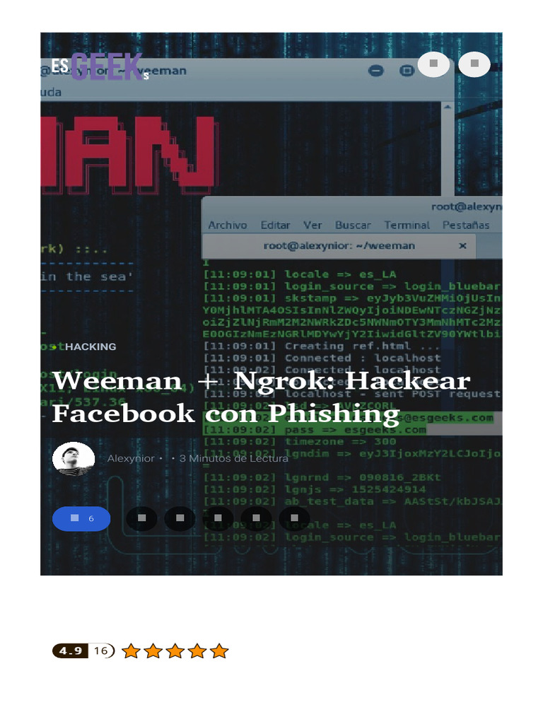 Weeman Ngrok Hackear Facebook Con Phishing EsGeeks | PDF