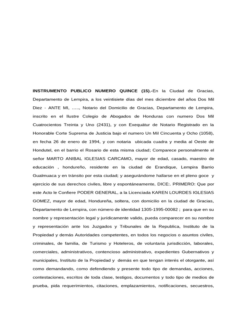 Poder de Administracion | PDF