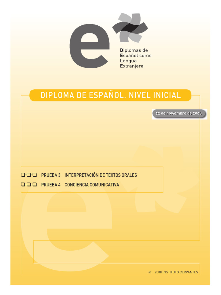 Ejemplo b1 Pruebas 2 y 4 Interpretacion de Textos Orales y C 22 de ...