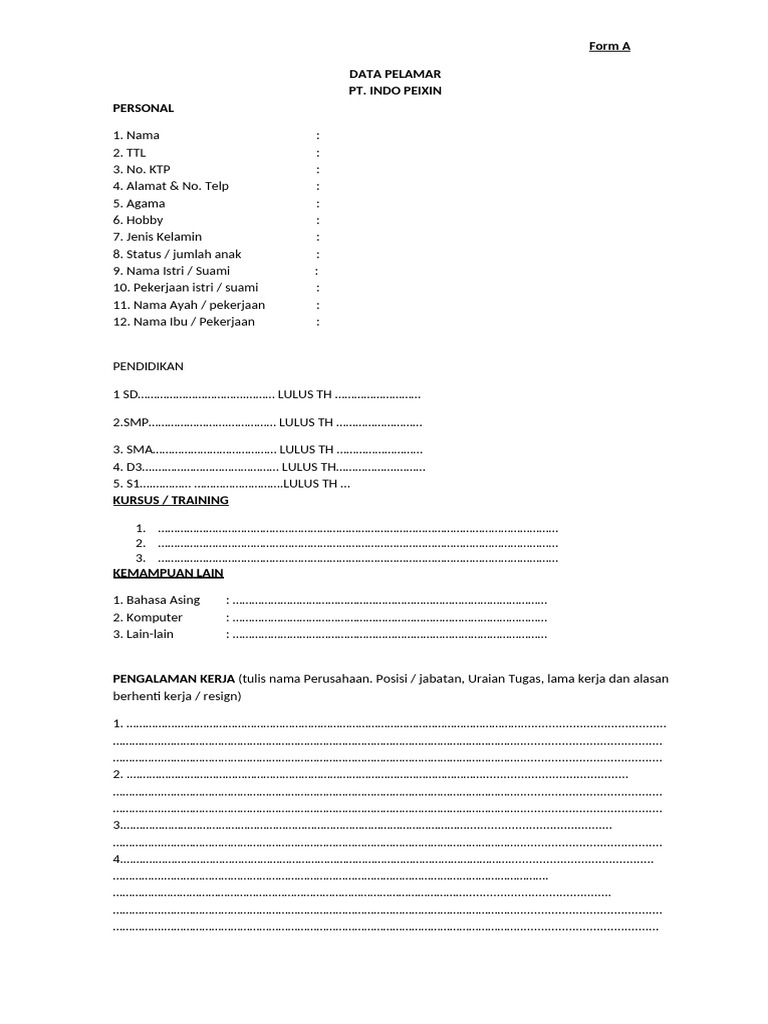 FORM A DAN B SPG ASS | PDF