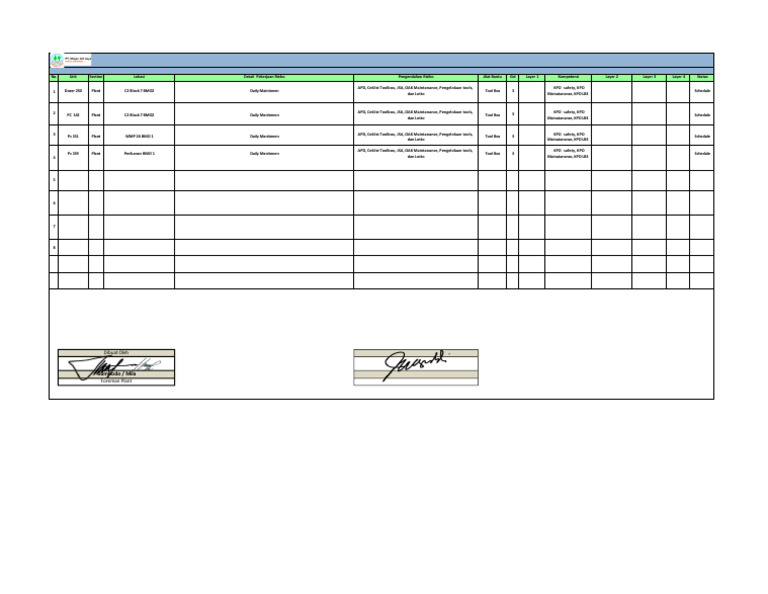 DOP PT - MIJ PERIODE 5 September 2024 BMO1&2 Enviro | PDF