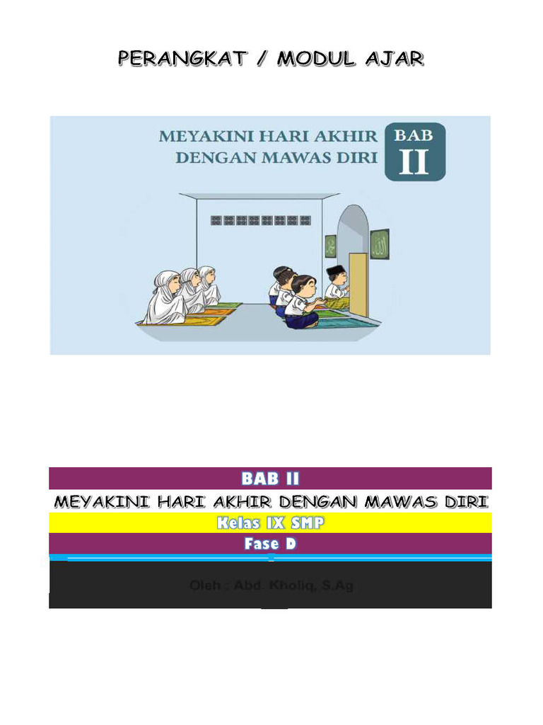 PAI 9 Modul Ajar Bab 2 Pertemuan 1-3 | PDF