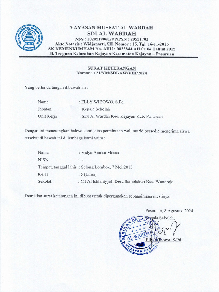 SRT Bersedia Menerima | PDF