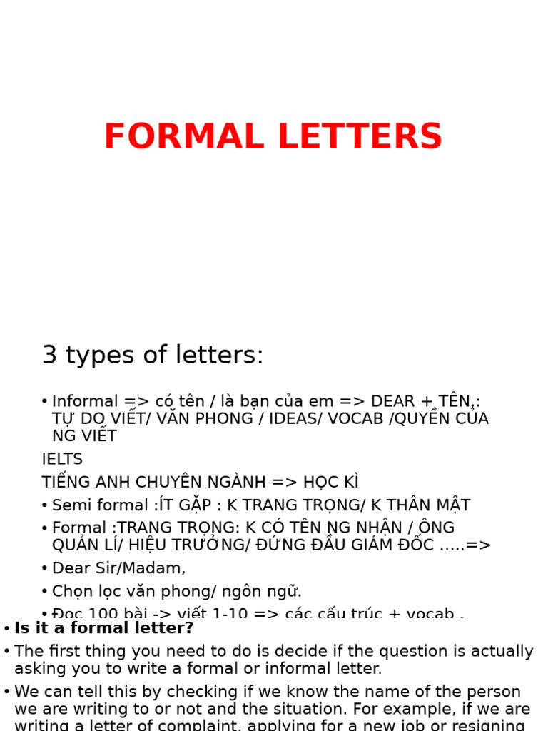 Formal Letters | PDF