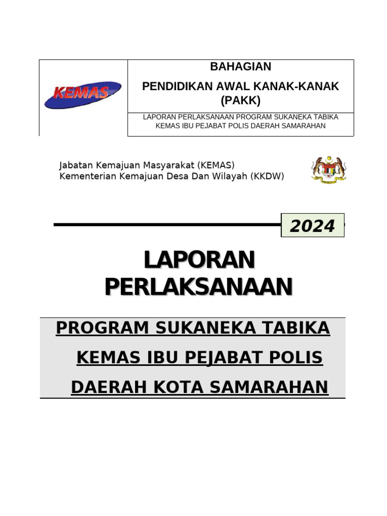 Laporan Program Sukaneka TBK Ipd Samarahan-1 | PDF