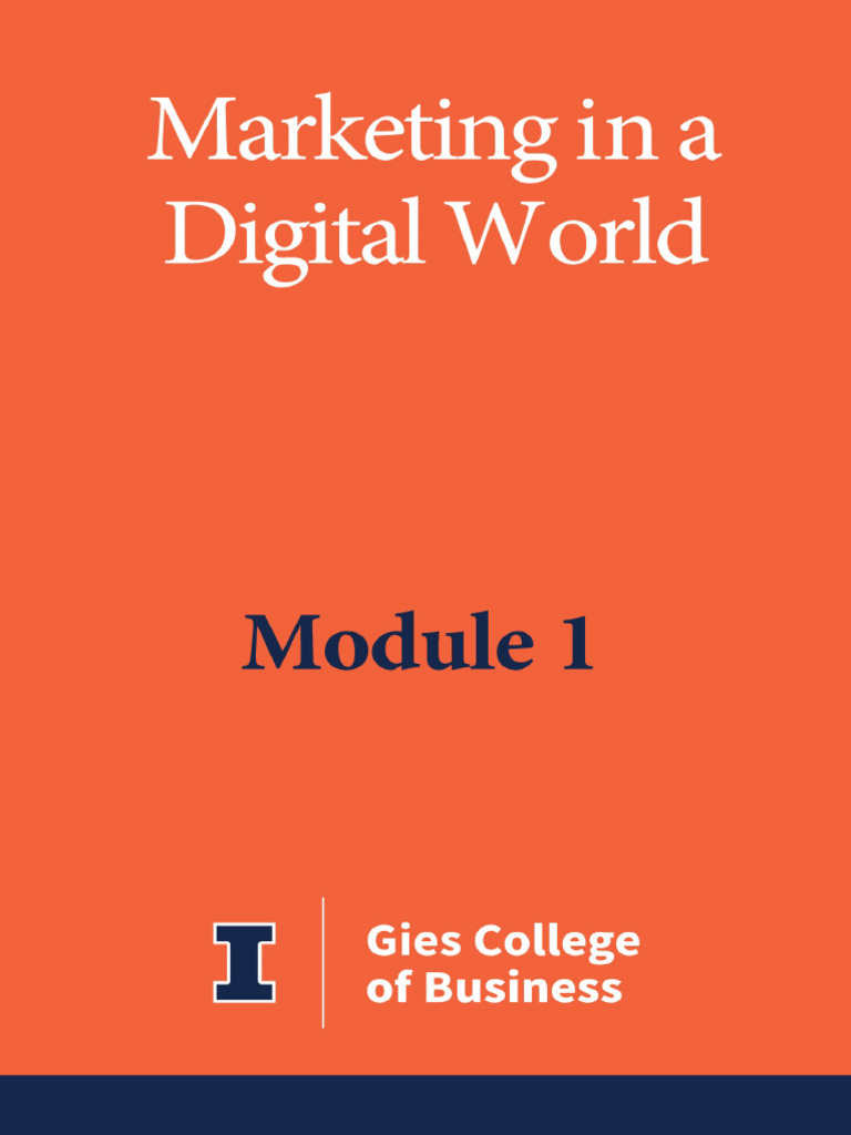 Marketing in A Digital World | PDF