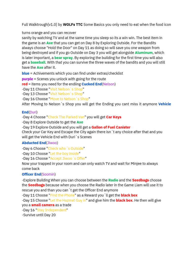 Full Walktrough v1.0.pdf 2 | PDF